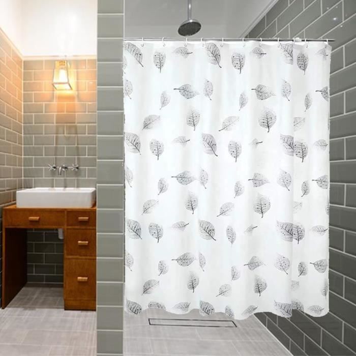 Rideau Douche Feuilles D'Eucalyptus,Rideau De Douche,Rideau De Baignoire,Rideau Douche Anti ...