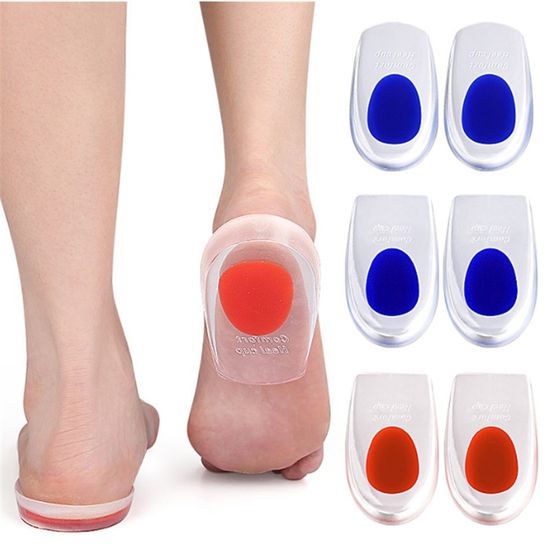 3 Paires Talonnettes en Gel,Talonnette Silicone Semelle Talon,Rouge et ...
