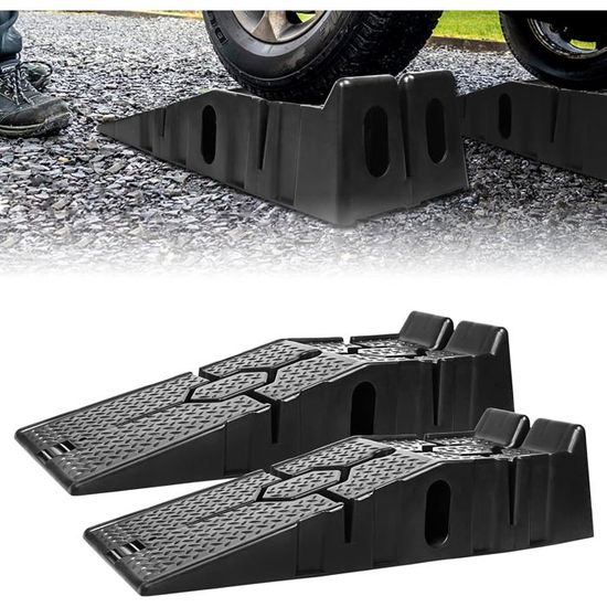 NAIZY 2 Piece Plastic Loading Ramp Car Ramps 90 x 33 x 22.5 cm Entry ...