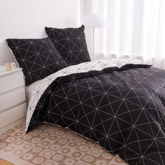 Housse De Couette Noir Et Blanc