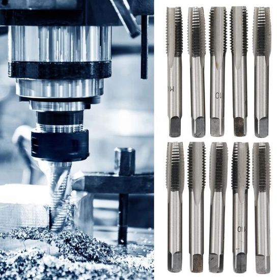 VBESTLIFE Taraud à vis Tarauds Métriques 10 Pièces, Tarauds M10, Outil ...