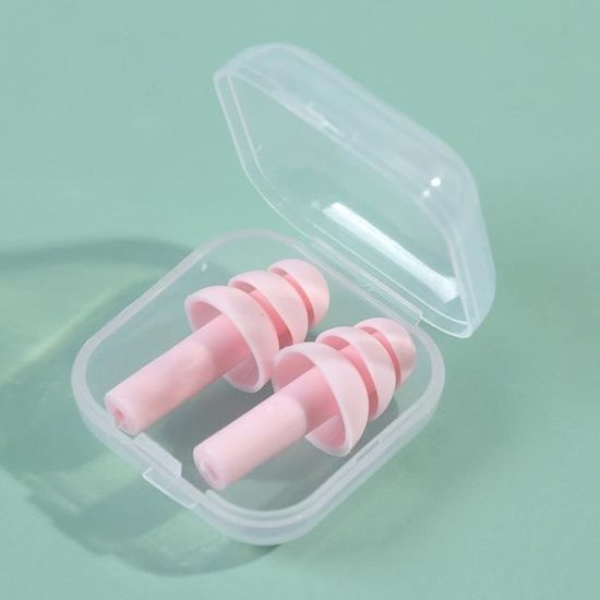 Boules Quies,Rose--Bouchons D'oreille En Silicone Souple, 1 Paire ...