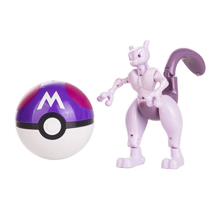 Figurine Pokemon Pokeball Mewtwo mauve Psy combat style bakugan figure ...