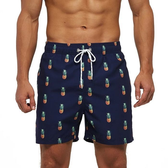 DATIFER-Short de plage en polyester pour homme,maillot de bain imprimé ...