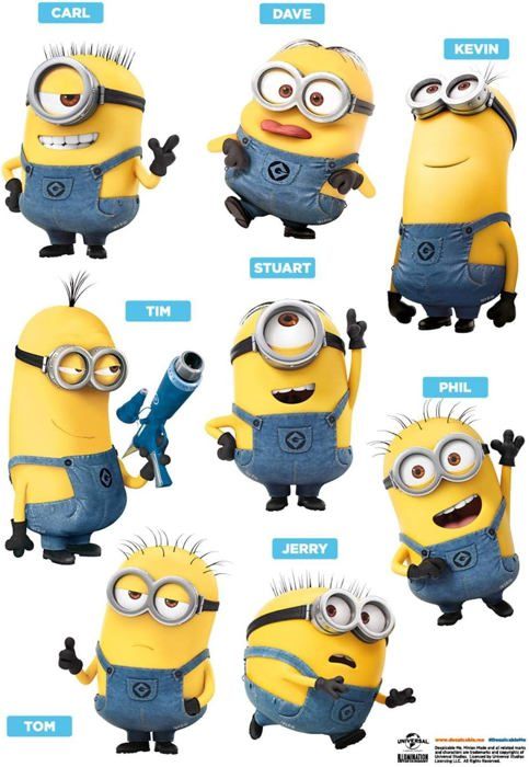 Stickers Les Minions - Les Minions - Amovible et Repositionnable ...