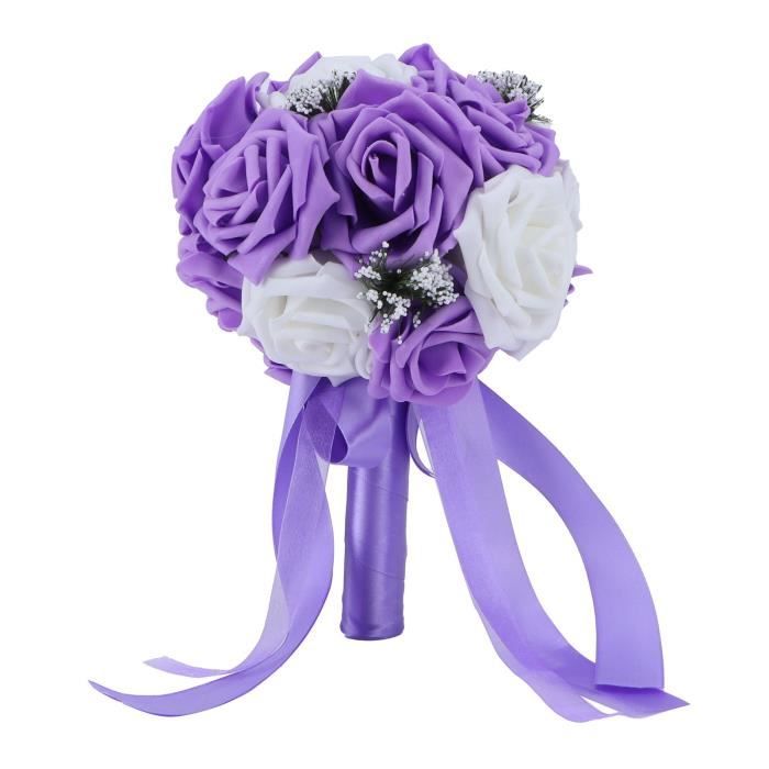 Atyhao Bouquet artificiel Bouquet de Mariée Bouquet de Fleurs ...