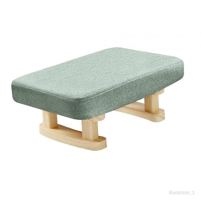 Repose-pieds - Non spécifié - Petit pouf rembourré - Bois massif - Vert ...