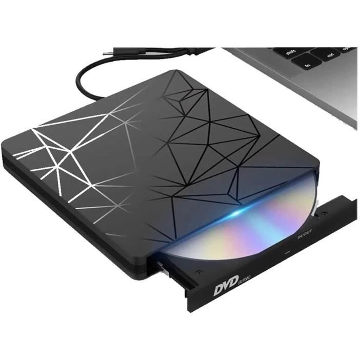 Lecteur Graveur CD DVD Externe 3D Lecteur CD DVD Externe USB 3.0 de ...