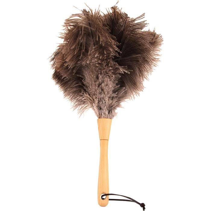 AJW-Plumeau 35 cm avec Plumes d’Autruche véritables – Plumeau d ...