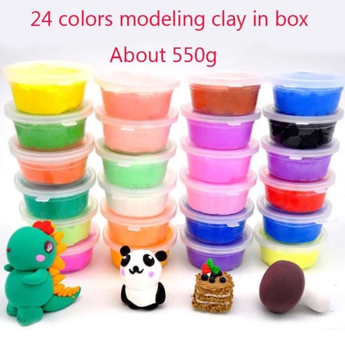 Coffret 24 couleurs - Pâte à modeler légère pour enfants, 36 couleurs ...