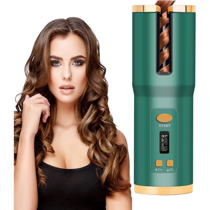 Boucleur à Cheveux Automatique, Fer à Boucler Sans Fil, Bigoudis ...