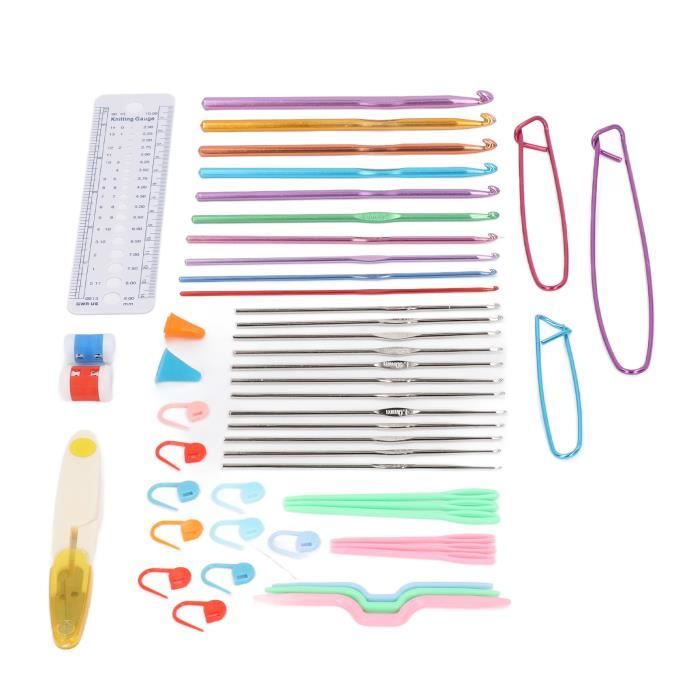 MSA Crochet À Tricoter Ensemble De Crochets Avec 22 Marqueurs De ...
