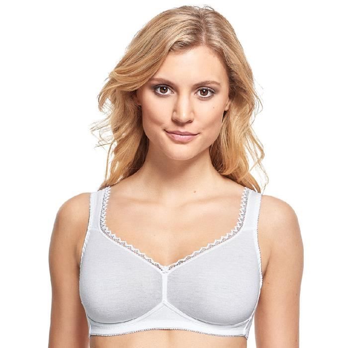Susa Organic Cotton Soutien Gorge Sans Armatures Blanc 7758 White