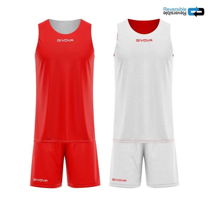 Ensemble maillot et short réversible Givova - red/white - XL ...