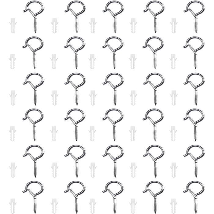 M4 Crochet A Visser Crochets De Plafond Avec Boucle De Sécurité Lot De ...