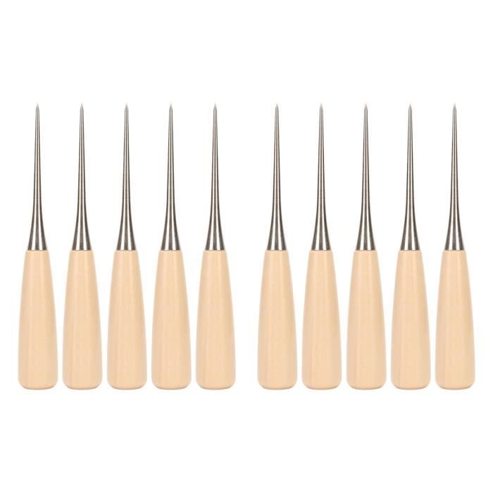 TMISHION outil poinçon Manche en bois poinçon poinçon en acier ...