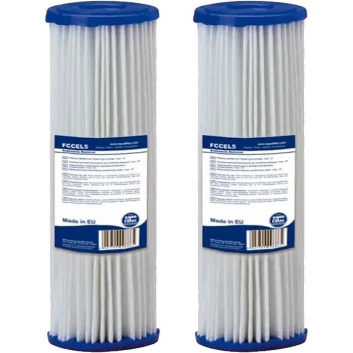Lot De 2 Cartouches De Filtre À Eau En Polyester Plissé 5 Microns ...