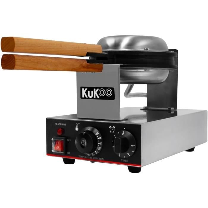 Gaufrier Rond Commercial Rotatif Professionnel - 1000W - 50° À 250°C ...