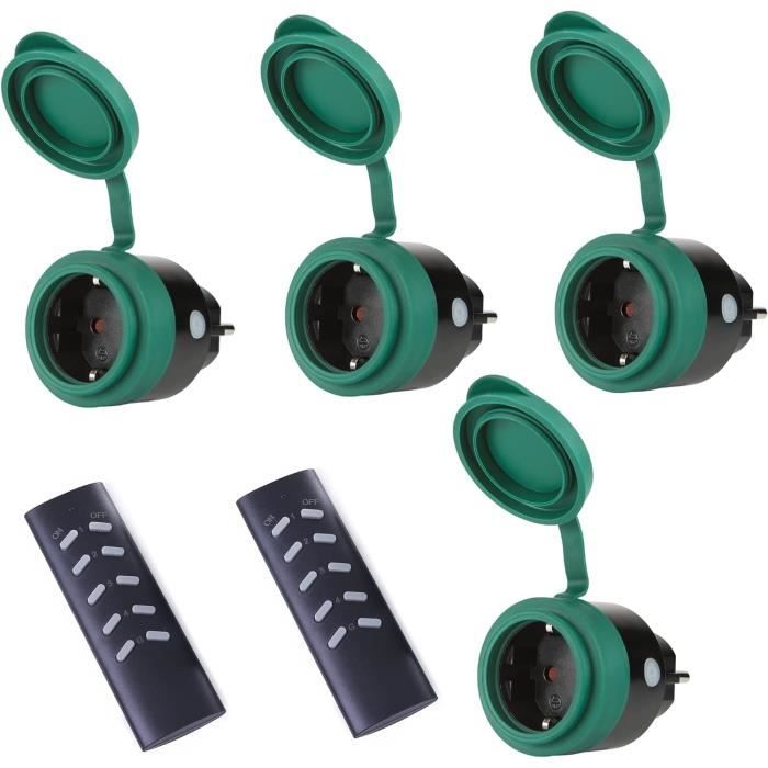 Set De Prises Télécommandées Extérieures, Prises Programmables Avec Télécommande, Prises De ...