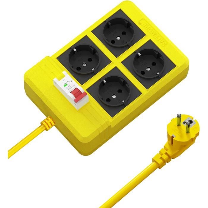 Rcd Bloc Multiprise Avec 4 Prises, Disjoncteur Différentiel Avec Câble ...