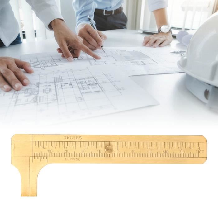 DUO Vernier Caliper Brass Double Scales Haute précision Clear Scale ...