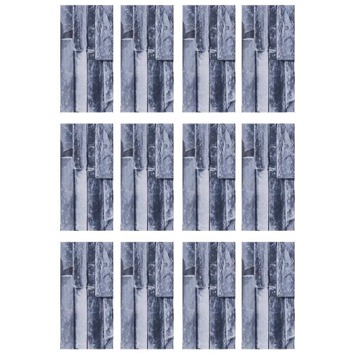 ZJCHAO autocollant de mur 12 pièces carreaux autocollant étanche PVC ...