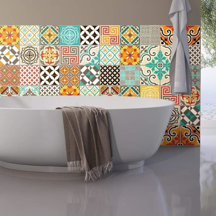 Stickers Adhésifs Carrelages | Sticker Autocollant Carreaux De Ciment ...