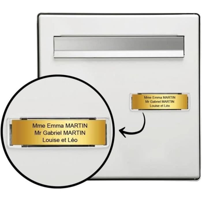 Étiquette Nom Personnalisable Pour Boîte Aux Lettres · Gravure ...