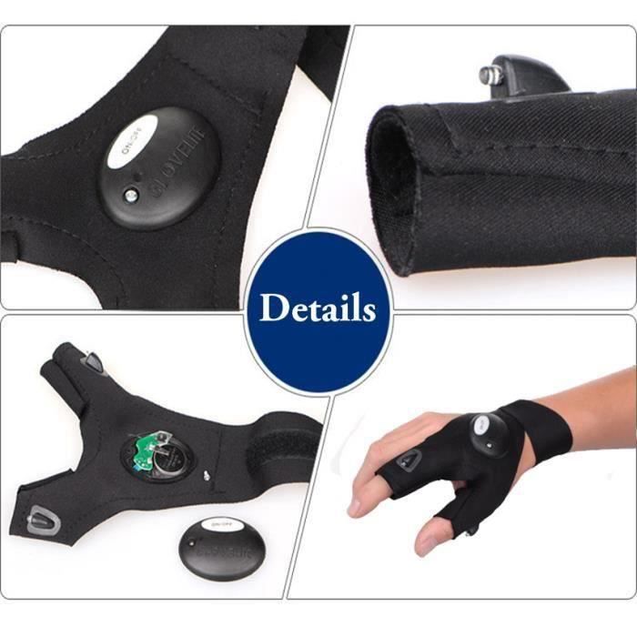Révéler-Gants Queshark Glovelite lumineux LED Gants de pêche légers ...