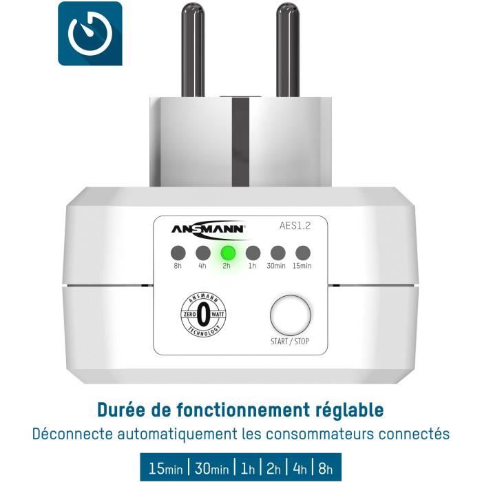 Prise de minuterie - ANSMANN - AES1 - Économie d'énergie - Intérieur ...