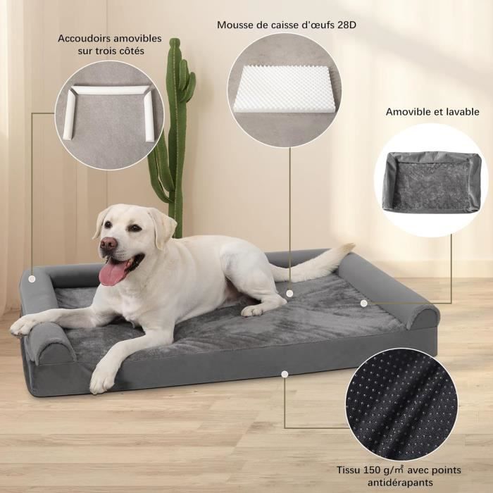 KSIIA Panier Chien, Lit pour Chien 90x57x16cm Canapés et Fauteuils pour ...