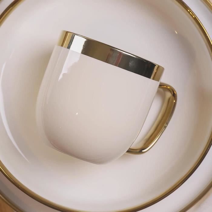Sinnes Tasse Avec Décoration Dorée - Mug Design Élégant - Tasse À Café ...