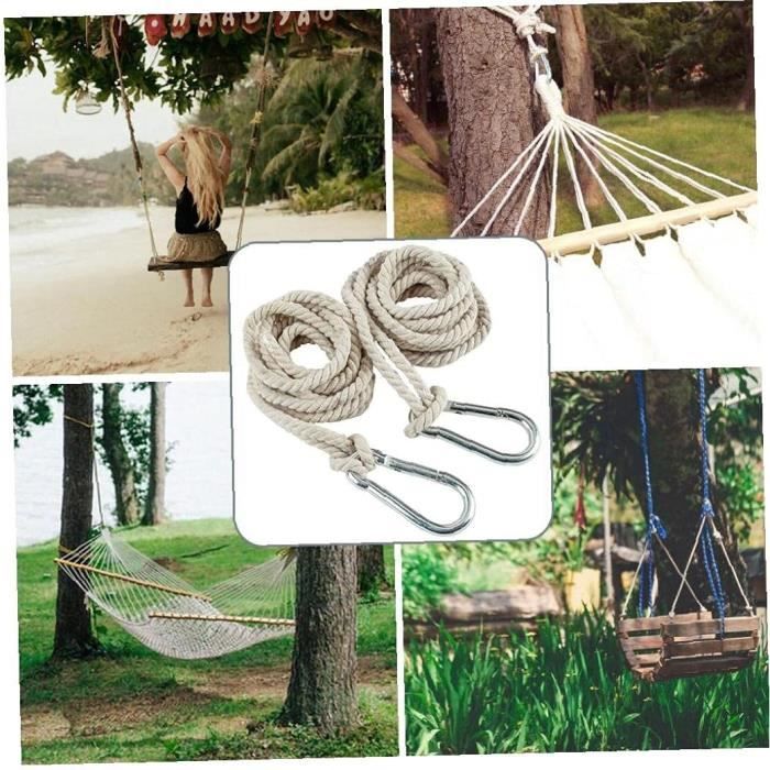 Arbre Balancez Sangles Hamac Coton Suspendu Corde Balançoire Réglable ...