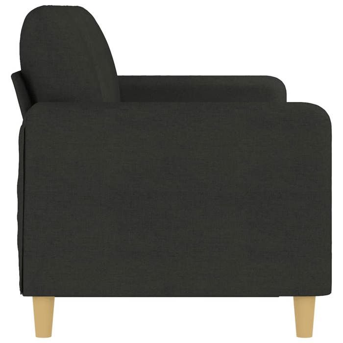 VidaXL Canapé à 3 places Noir 180 cm Tissu 359490 - Cdiscount Maison