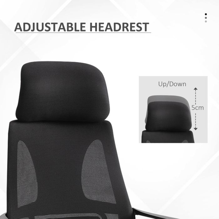 Fauteuil de bureau Vinsetto, Fauteuil de bureau réglable en hauteur ...