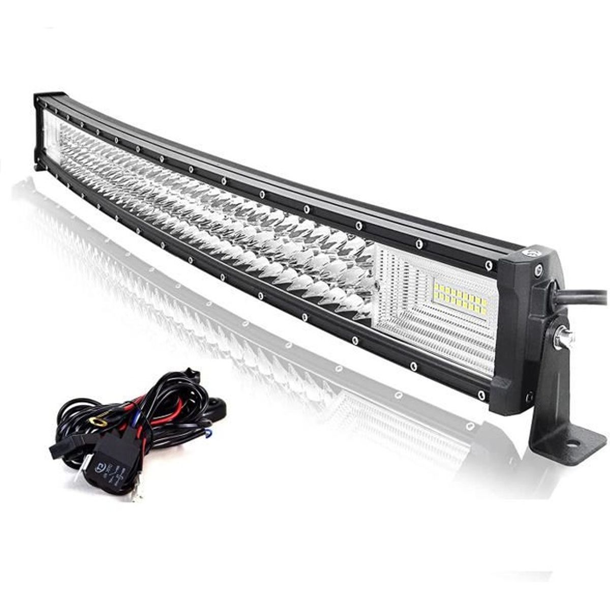 Courbe 42" 540W Barre de led 7D Offroad Phare 3 rangées de leds Rampe ...