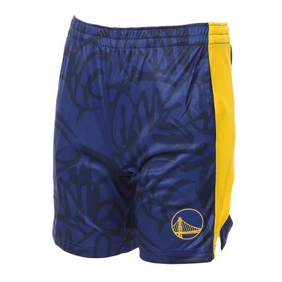 Short de Basketball Bleu/Jaune Garçon NBA Golden State Warrior ...