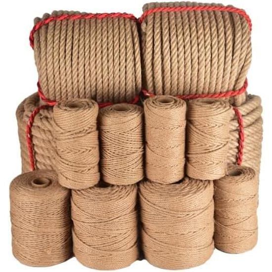 5Mm Ficelle De Jute Naturelle 164 Pieds-50M Corde De Jute Ficelle De ...