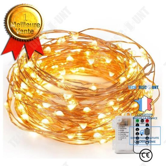 Guirlande Lumineuse - TD® - 10M - 100 Micro LED - Blanc chaud ...