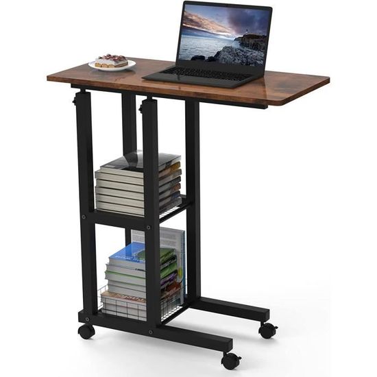 Table Roulante - VIVOLILV - Table d'Appoint Mobile Réglable en Hauteur ...