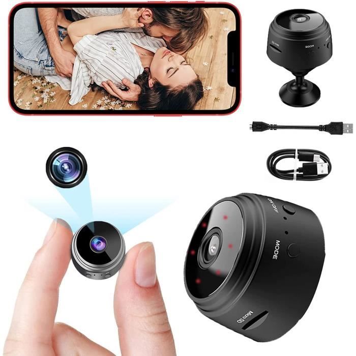 Mini caméra espion cachée sans fil WiFi – 1080p HD avec audio et vidéo ...