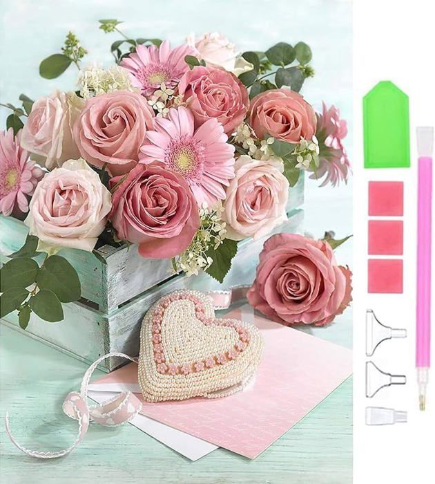 BENK Basicon Peinture Diamant DIY 5D Diamant Painting Fleur Broderie ...