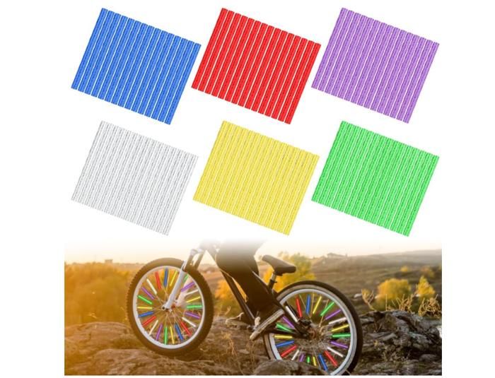 72 Pièces Réflecteur de Rayon de Vélo, Rayon Vélo Lumineux 75mm ...