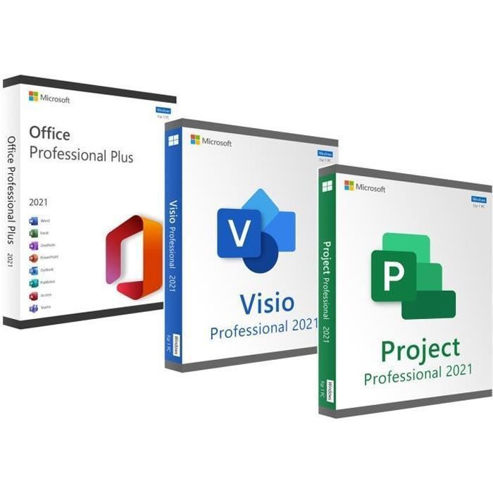 SUPER PACK OFFICE 21 PRO + VISIO 21 PRO + PROJECT 21 PRO - Livraison ...