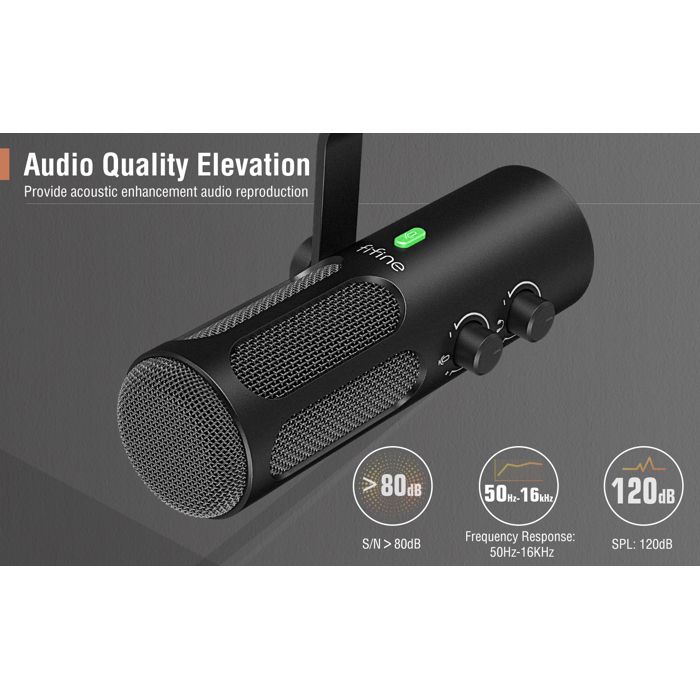 FIFINE-Microphone dynamique USB/XLR pour enregistrement, micro ...