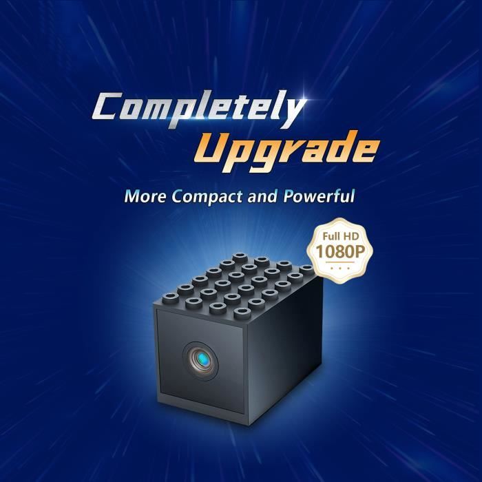 Plus carte TF 64G-Caméra de surveillance Full HD 1080p, Wi-Fi, batterie ...