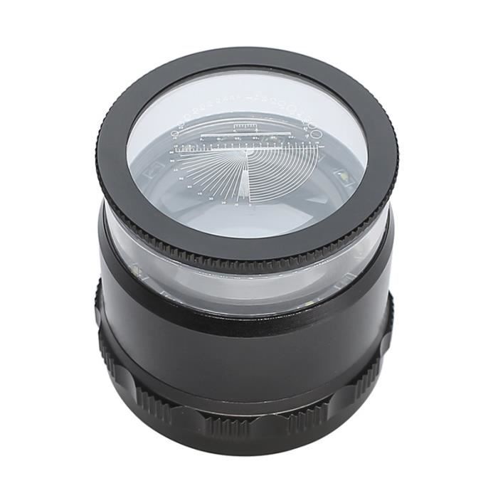 Loupe cylindrique réglable 10X avec échelle et mise au point éclairée ...