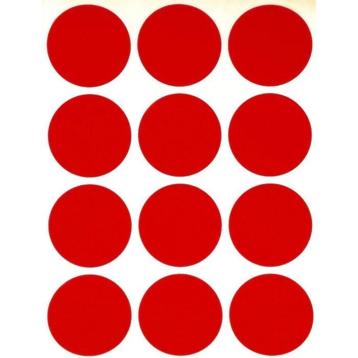 Royal Green Gommettes Étiquettes Autocollantes Rondes Rouge Environ 4cm ...