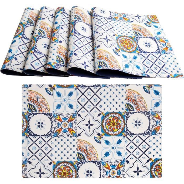Lot De 6 Sets De Table Américains Lavables En 100 % Coton, Sets De ...