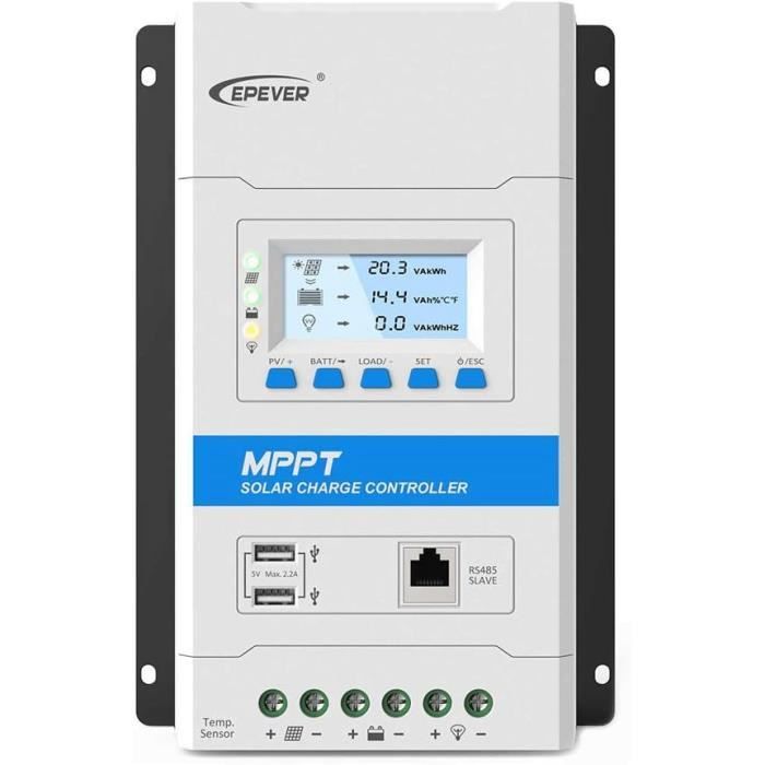 SolaMr 40A MPPT Régulateur de Charge Solaire 12V-24V Contrôleur de Charge de Batterie pour ...